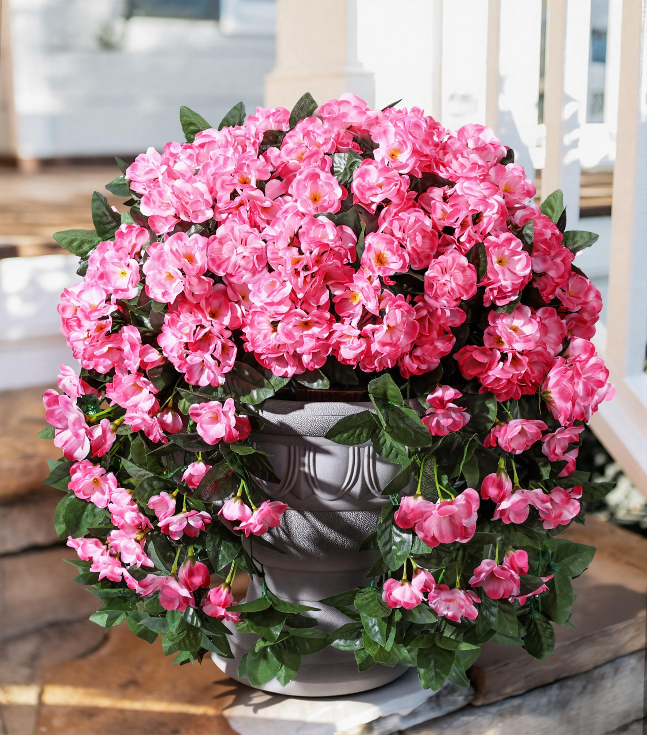 Artificial Geraniums Pink Silk Hanging Vines Outdoor Decor - Walmart.com