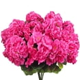 Artificial Geraniums Silk Flowers Rose Red 4-Pack Indoor Outdoor Garden ...