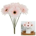 Artificial Gerbera Bouquet 6 Stems 1 Bunch Orange Plastic for Wedding ...