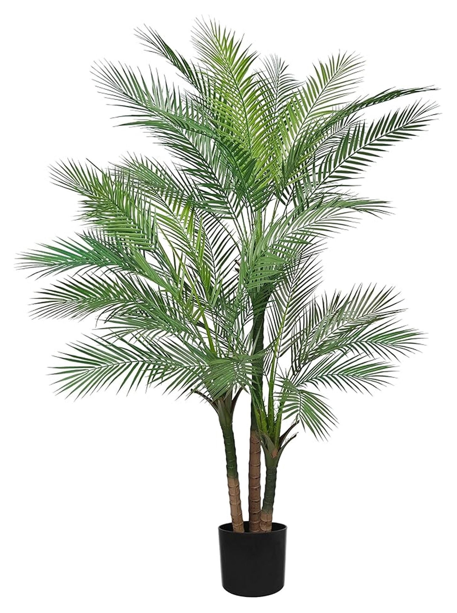 Artificial Golden Cane 6ft Tall – Large Triple Fake Tropical Tree with ...