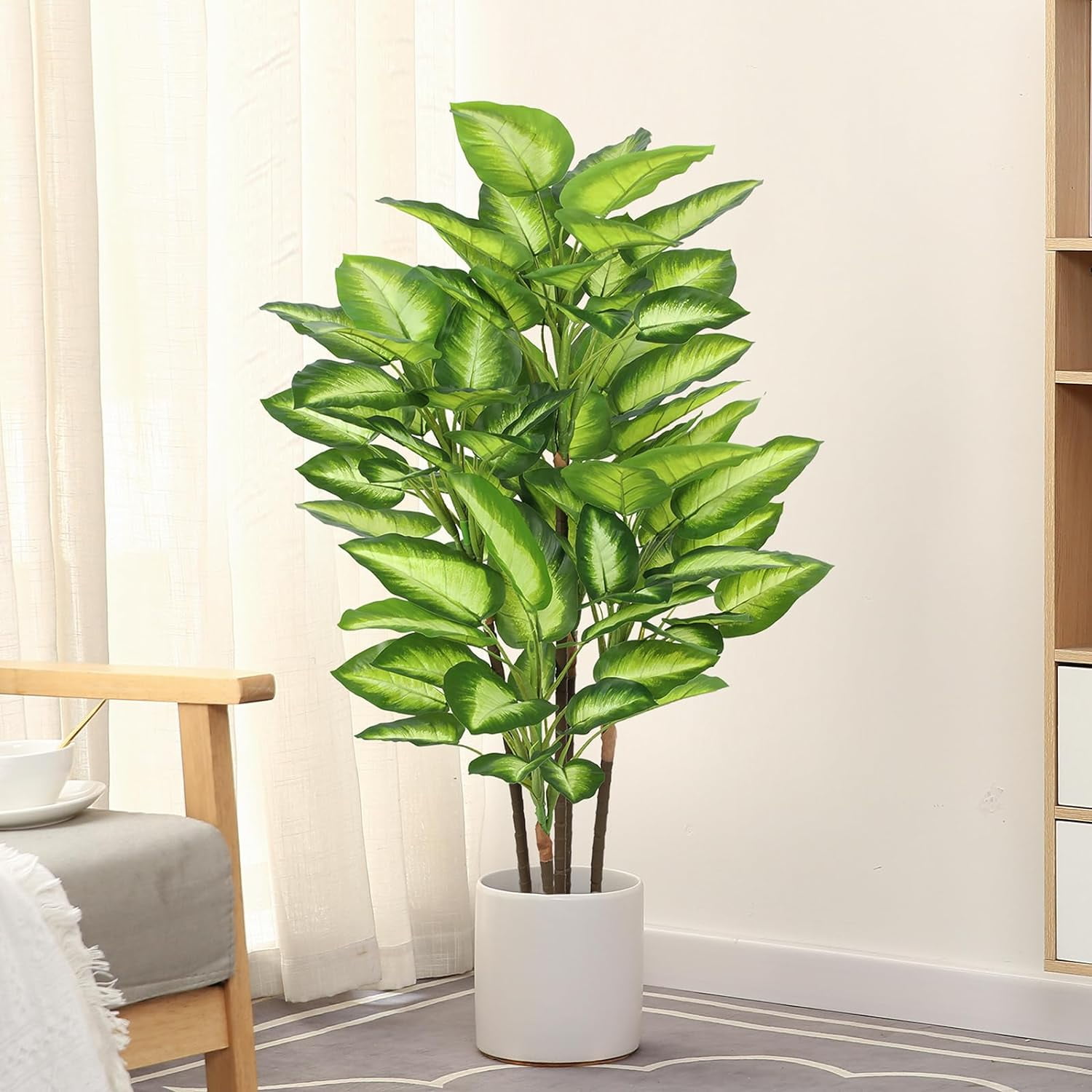 Artificial Golden Dieffenbachia 4ft Tall Artificial Plants Indoor ...