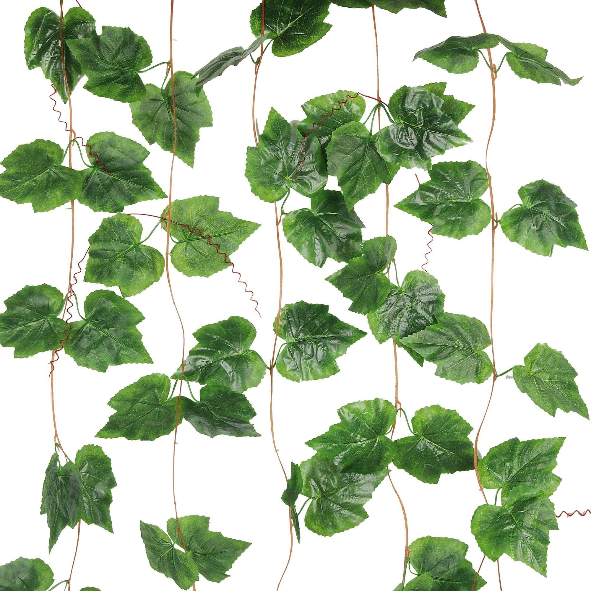 Artificial Grape Vines Silk Leaves Hanging Ivy Greenery Garland ...