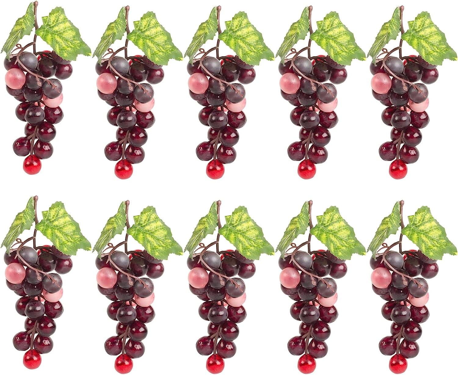 Artificial Grapes Decor Fake Fruit Plastic Round Grapes Bunches for ...