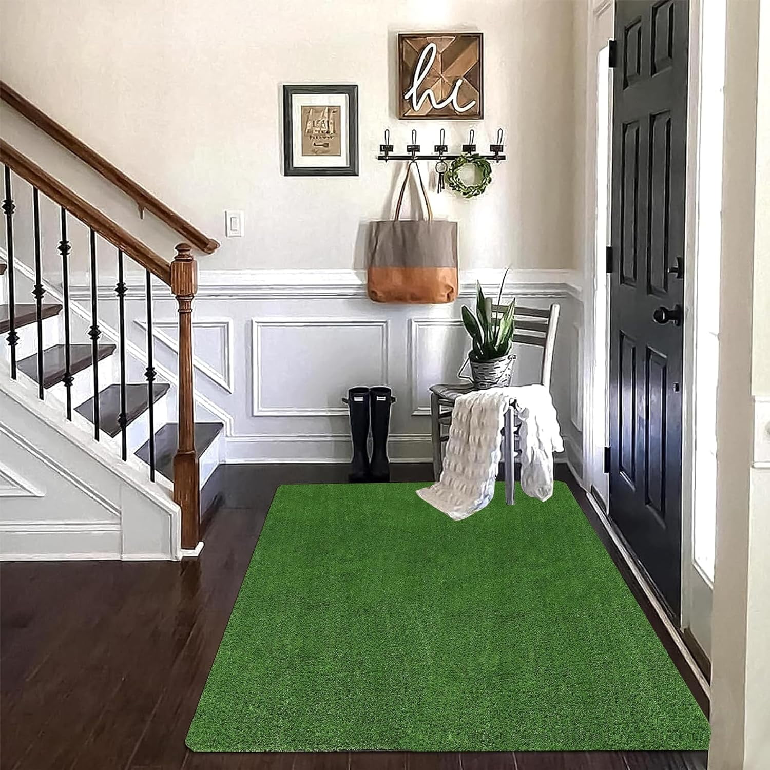 Artificial Grass Area Rug Fake Grass Mat Carpet Doormat Synthetic ...