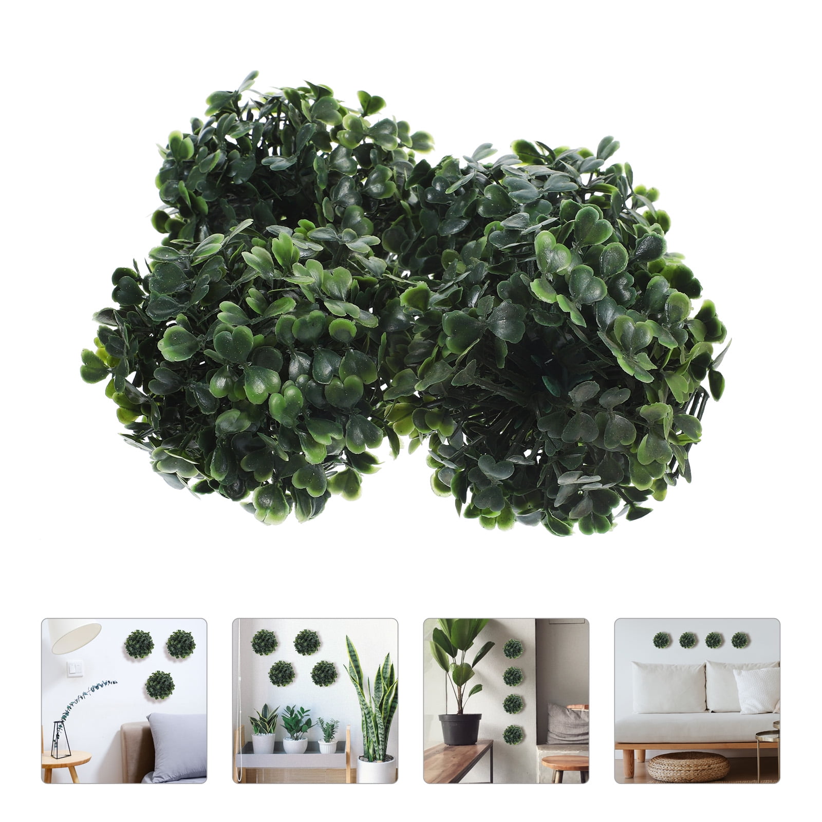 Artificial Grass Ball Pendant, 4 pcs Artificial Plant Topiary Balls ...