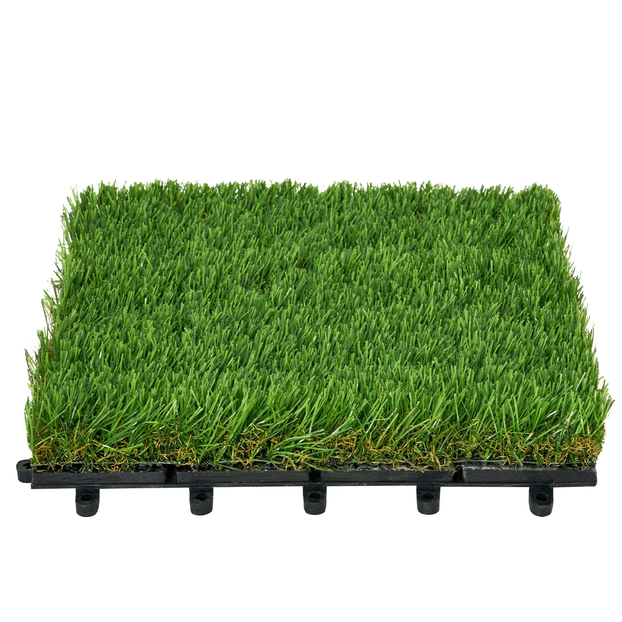 Artificial Grass Deck Tiles 8PCS in Box 12''x12''X1.46 - Outdoor Fake Grass Interlocking Deck ...
