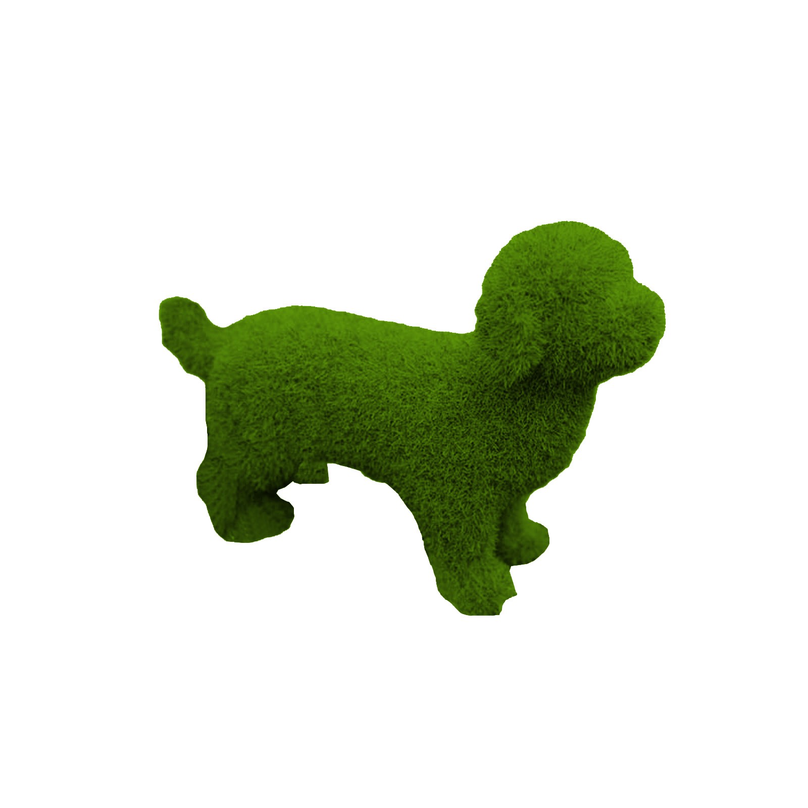 Artificial Grass Dog Sculpture Lifelike Green Topiary Pet Décor for ...