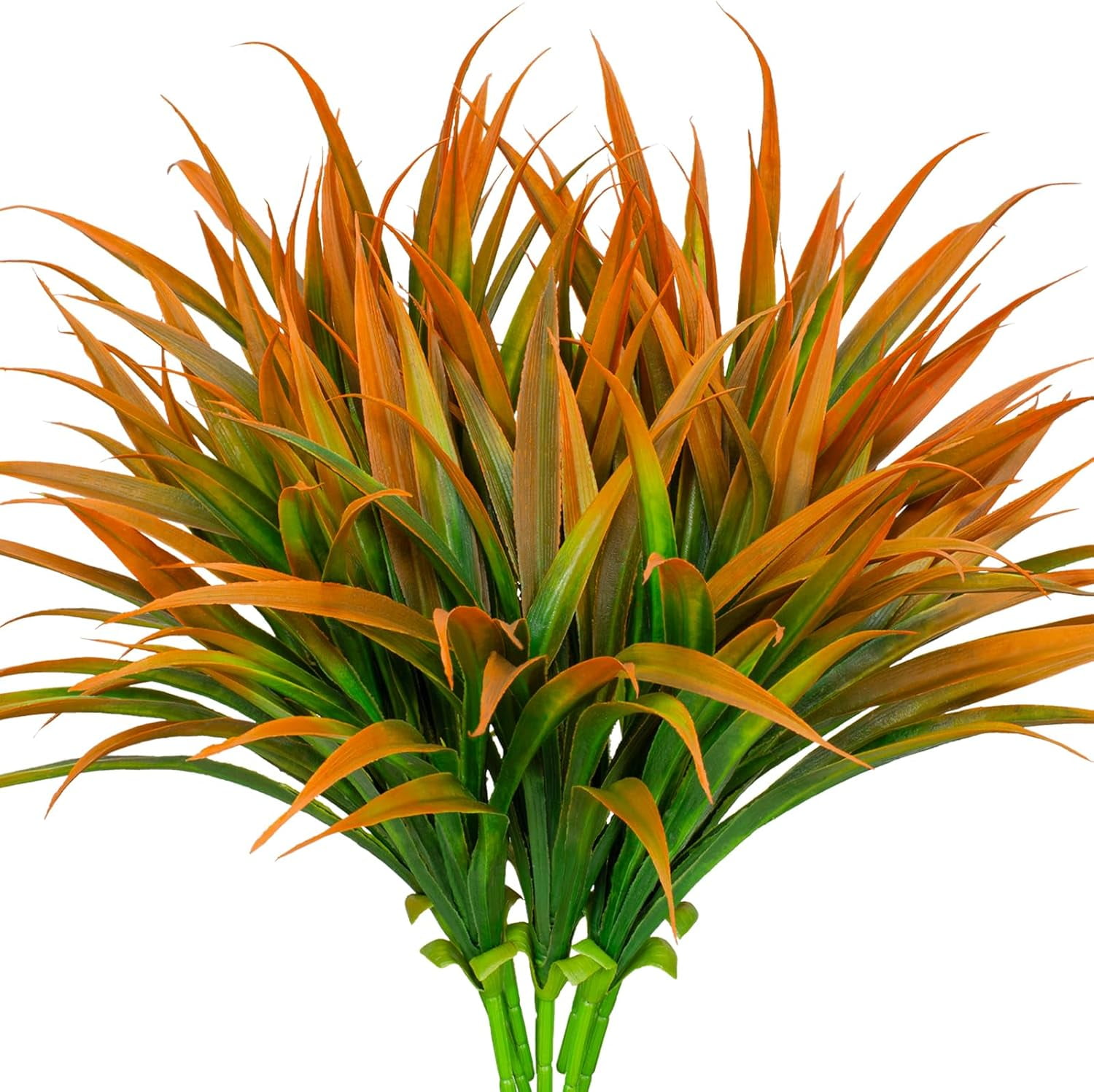 Artificial Grass Fake Shrubs 10Pcs UV Resistant Greenery Faux Outdoor ...