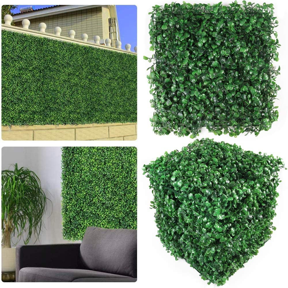 Artificial Grass Green Wall Backdrop Panels UV Protected Thickened Faux ...