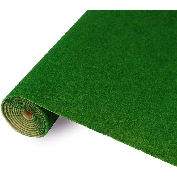 Artificial Grass Mat 40x100cm Dark Green for Model Train Layouts DIY ...