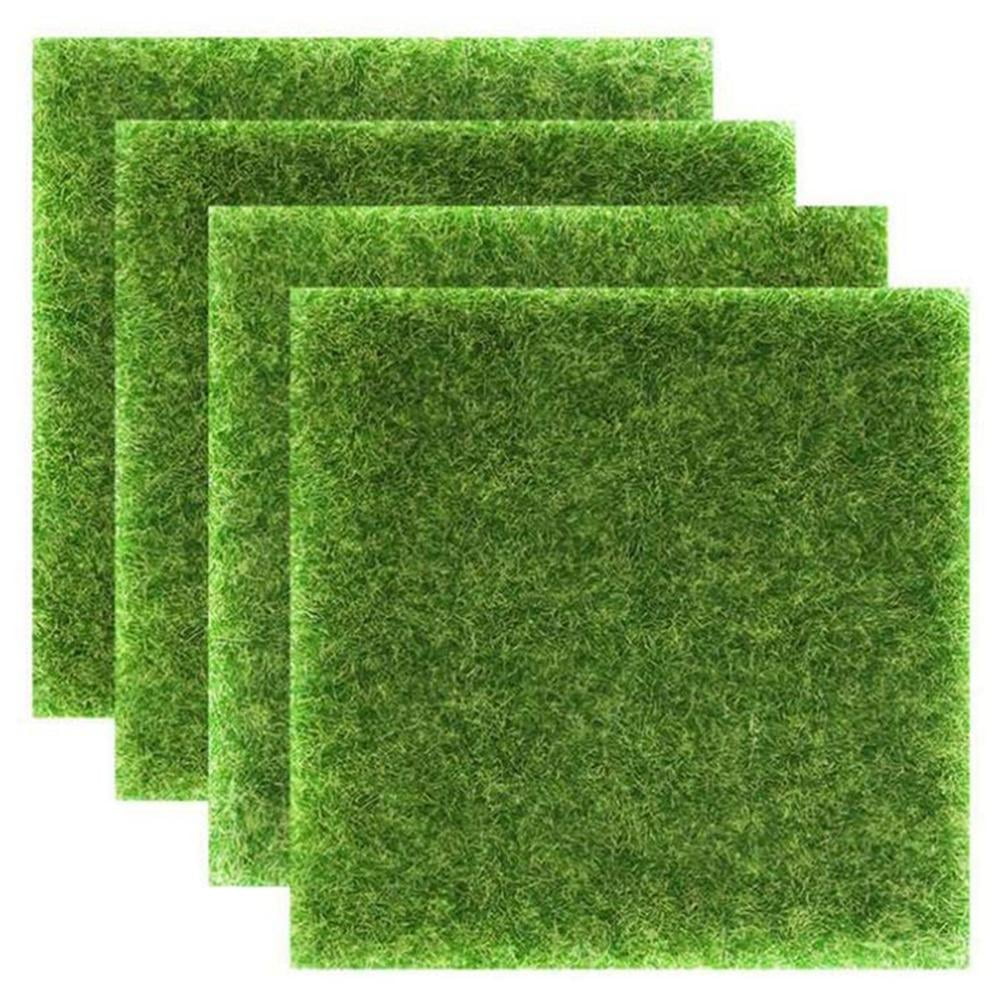 Artificial Grass Mat Squares,5.9"*5.9" Fake Green Grass Pads Decoration ...
