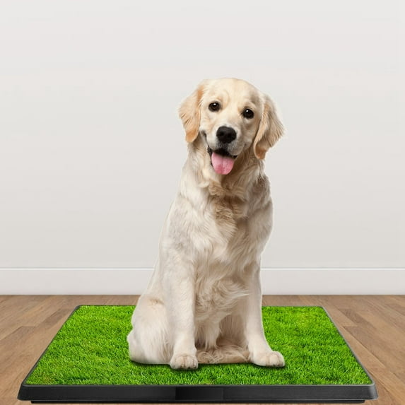 Artificial Grass Pet Potty Training Pad 3 Layer Grid Waste Tray Puppy ...