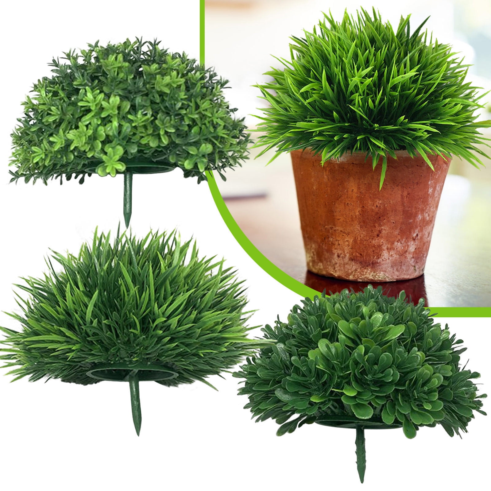 Artificial Grass Plant Pot, Home office Room Decoration, Waterproof ...