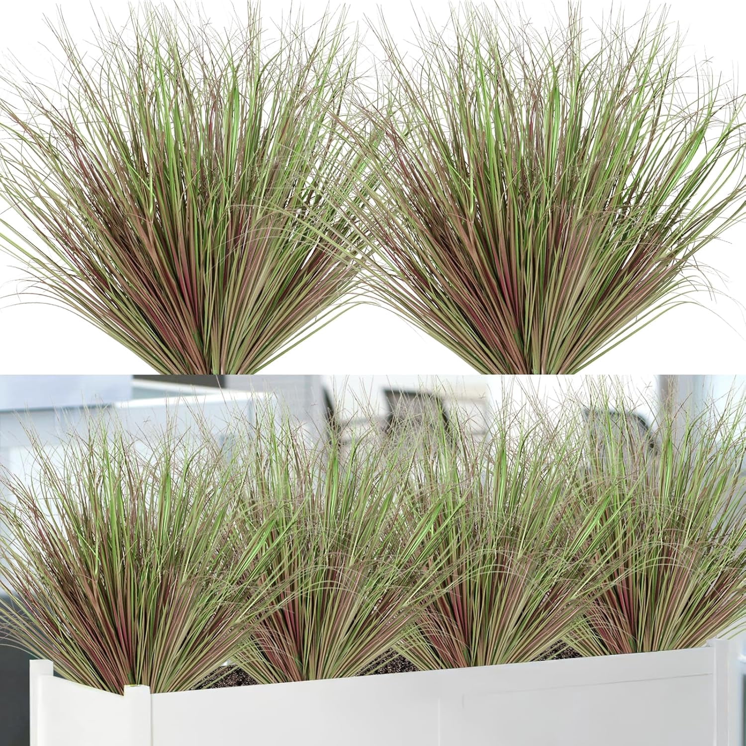 Artificial Grass Plants Outdoor 20 Bundles Fake Wheat Grass UV ...