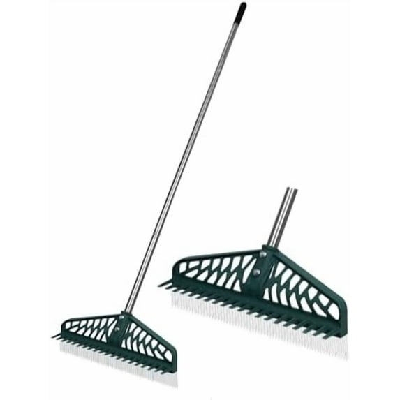 Artificial Grass Rake, Double Sided Garden Hand Turf rake, Stainless ...