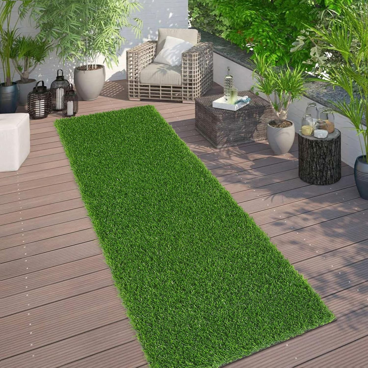 Artificial Grass Rug Indoor Outdoor Rug, Synthetic Artificial Grass ...