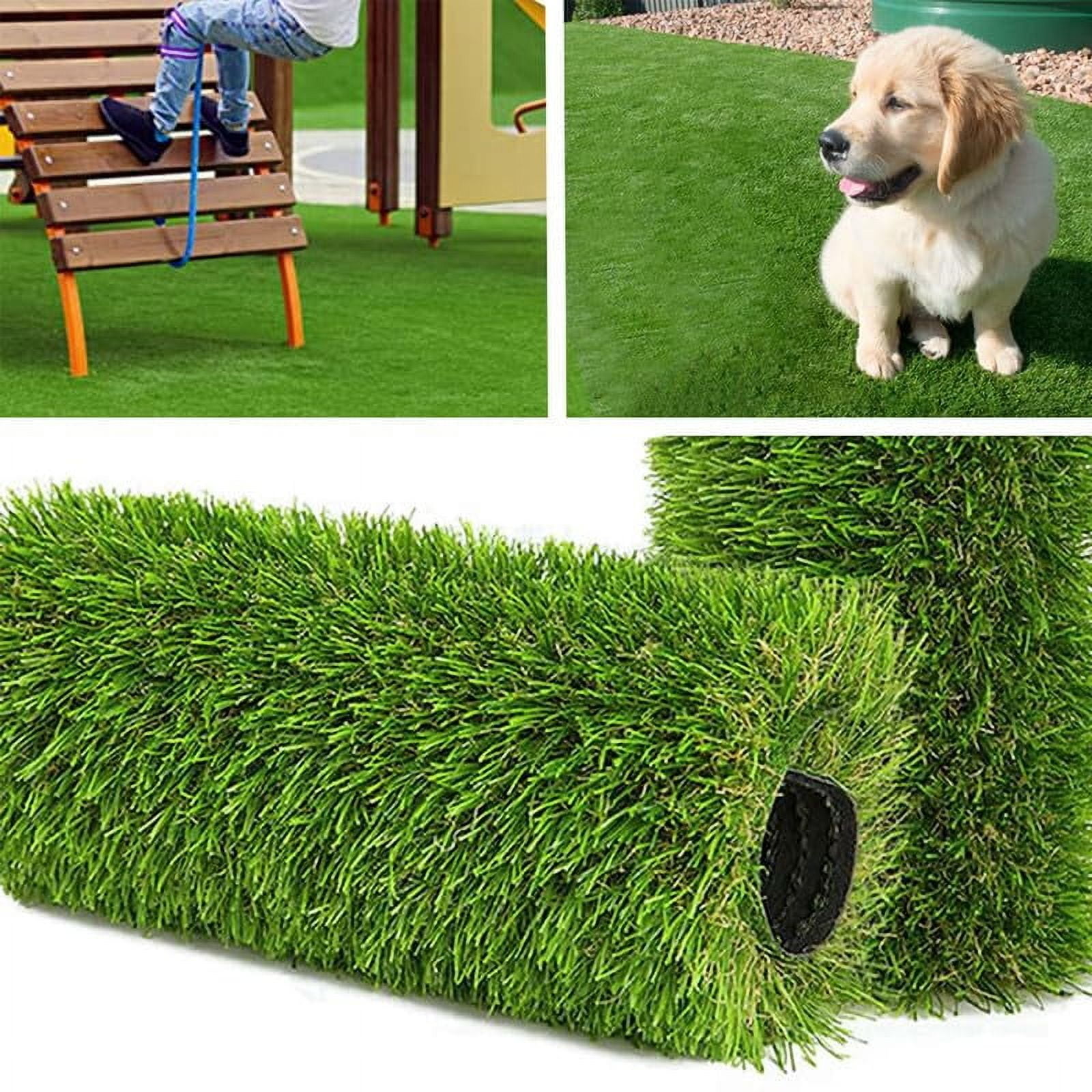 Artificial Grass Rug Realistic Indoor/Outdoor Fake Grass 1.38" Pile ...