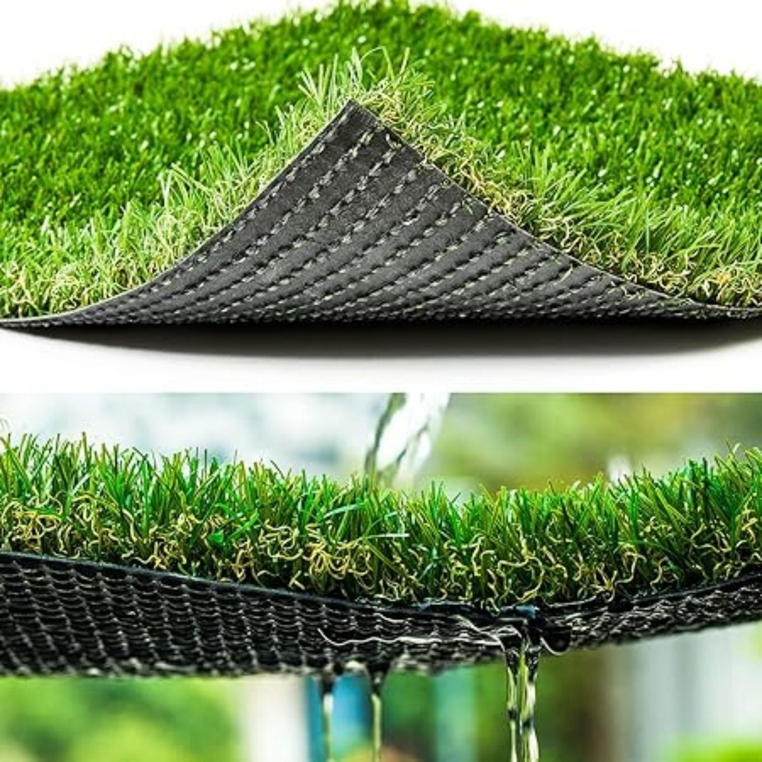 Artificial Grass Synthetic Thick Fake Grass Rug 4 FT x 6 FT, Dog ...