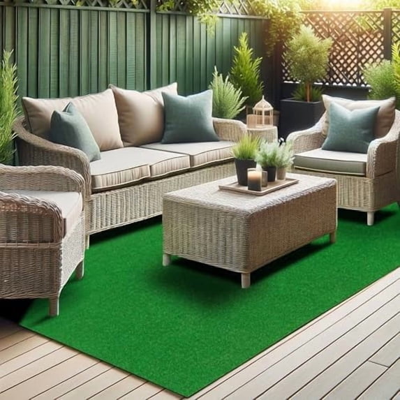 Artificial Grass Turf 6'6" x 26' Indoor Outdoor Faux Grass Rug with ...