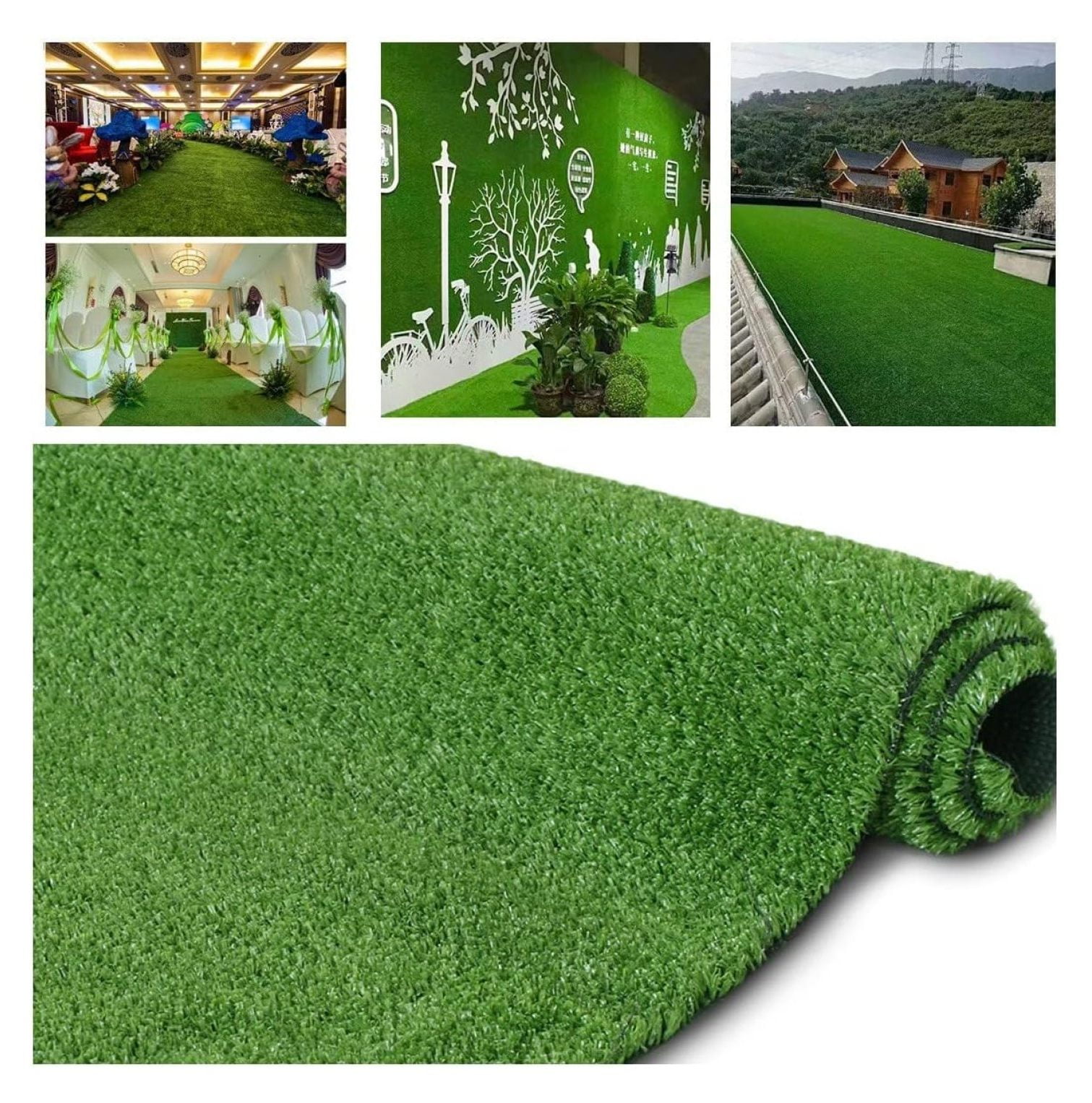 Artificial Grass Turf Lawn 7FTX12FT,Economy Indoor Outdoor Synthetic ...