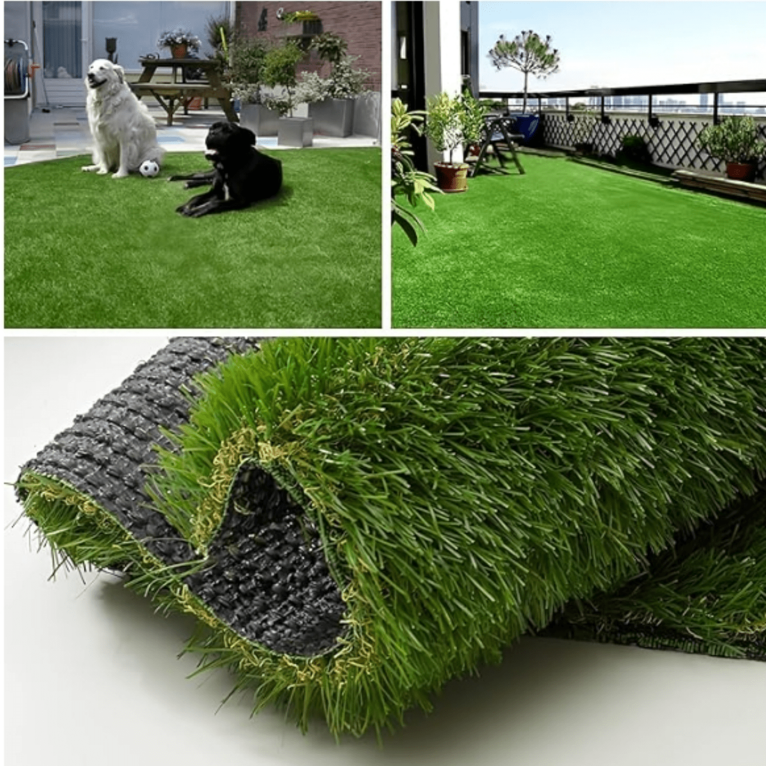 Artificial Grass Turf Rug 4FTX6FT Indoor Outdoor, 1.38" Pile Height ...