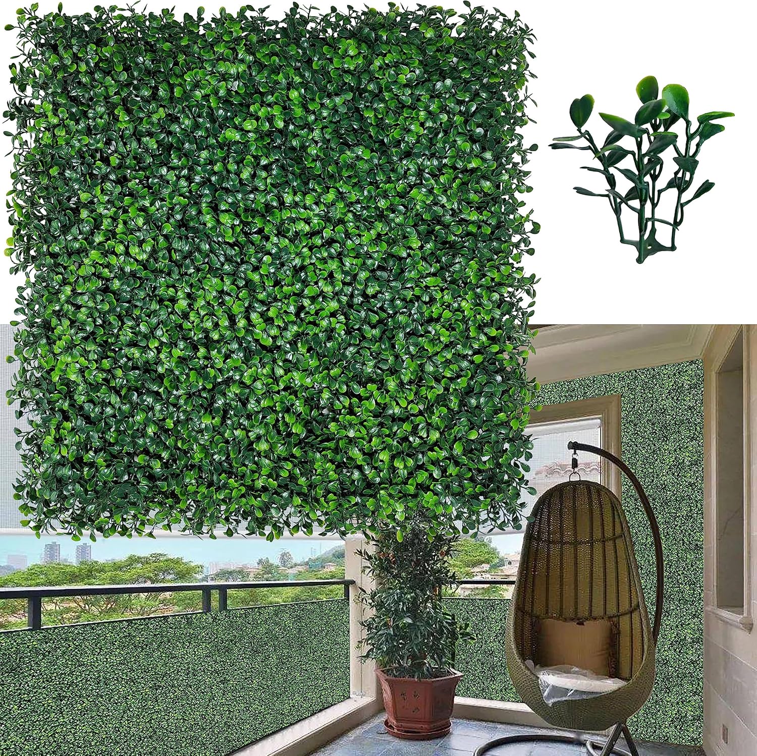 Artificial Grass Wall Backdrop Panels,16 X 12 in 12P(16 sqft) UV-Anti ...