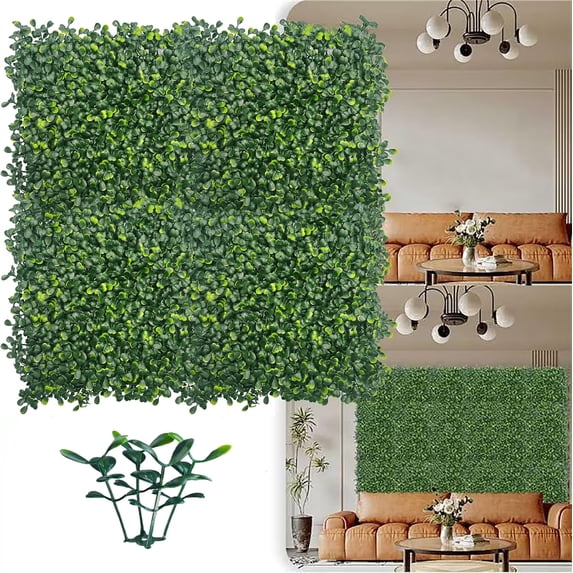 Artificial Grass Wall Panel Backdrop,10 X 10 in 8P(5.6 sqft) UV-Anti ...