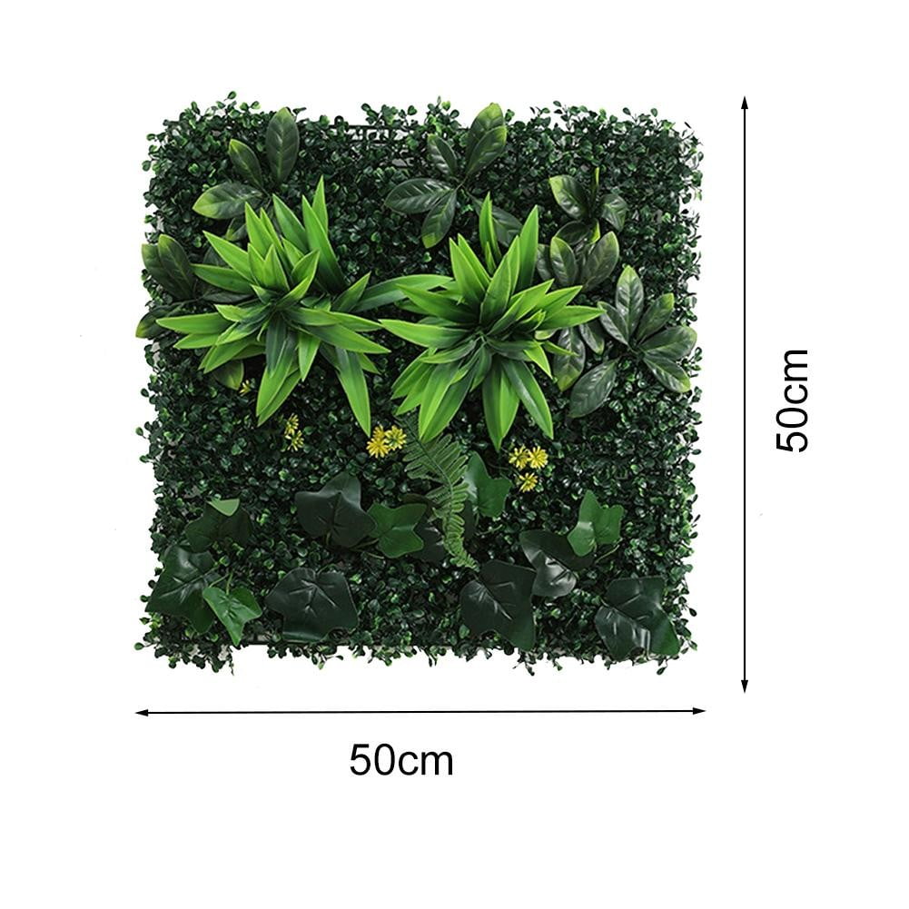 Artificial Green Grass Square Plastic Simulated Lawn Plant Home Wall ...