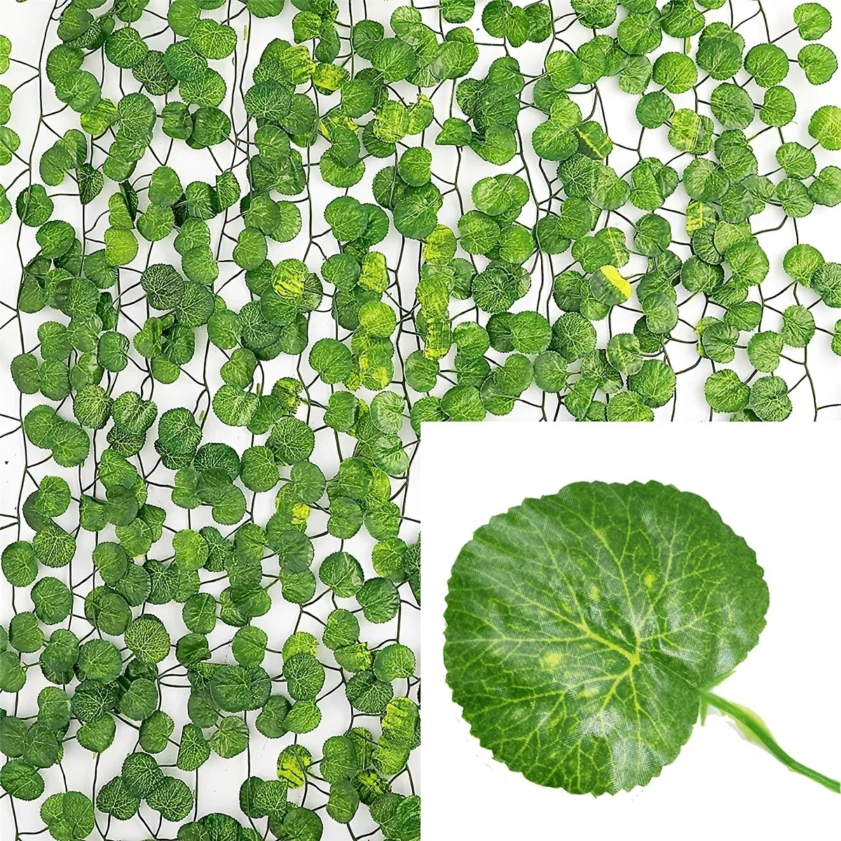 Artificial Green Ivy Leaf Rattan Creeper Leaves Vine Hanging Garland ...