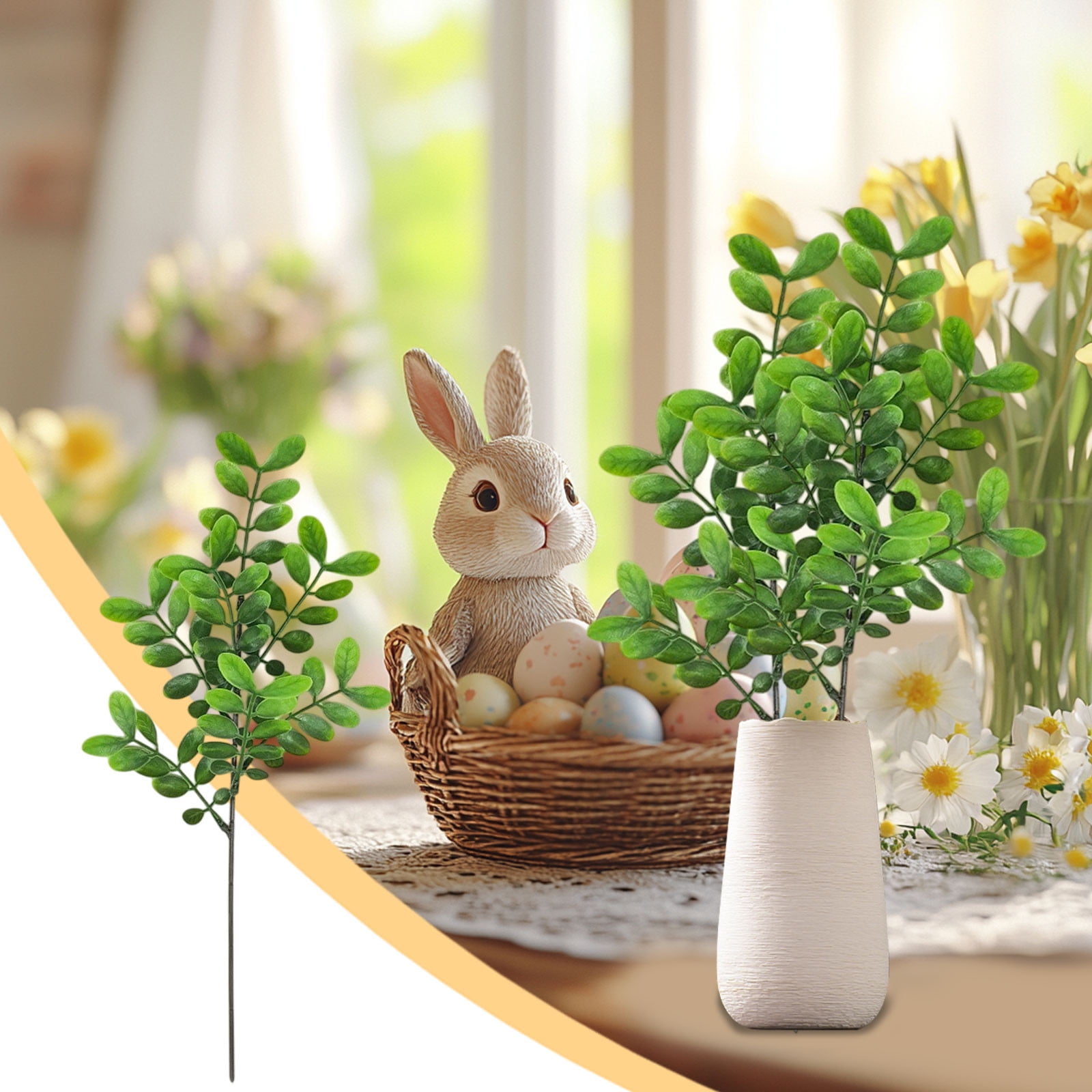 Artificial Green Leaf Bouquet – Realistic Spring Simulation Plant for ...