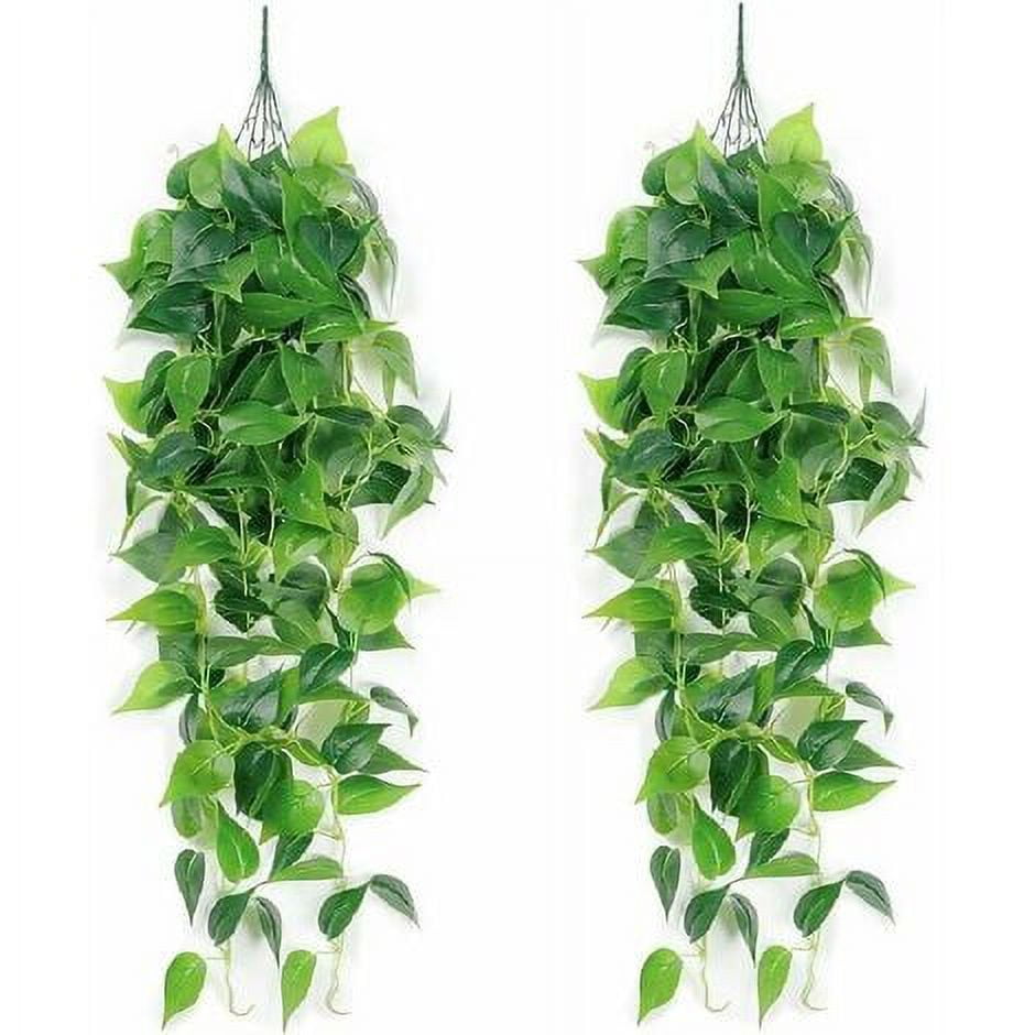 Artificial Green Plant 2 Pack Artificial Plant Hanging Pothos ...