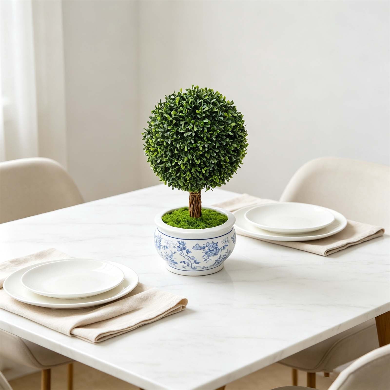 Artificial Green Plant Potted Bonsai Tree Indoor Balcony Desktop Decor ...