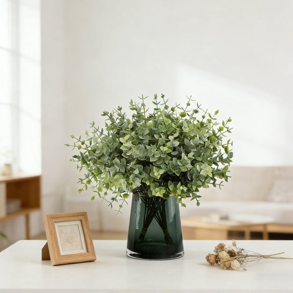 Artificial Green Plants & Leaves, Plastic Faux Foliage for Home ...