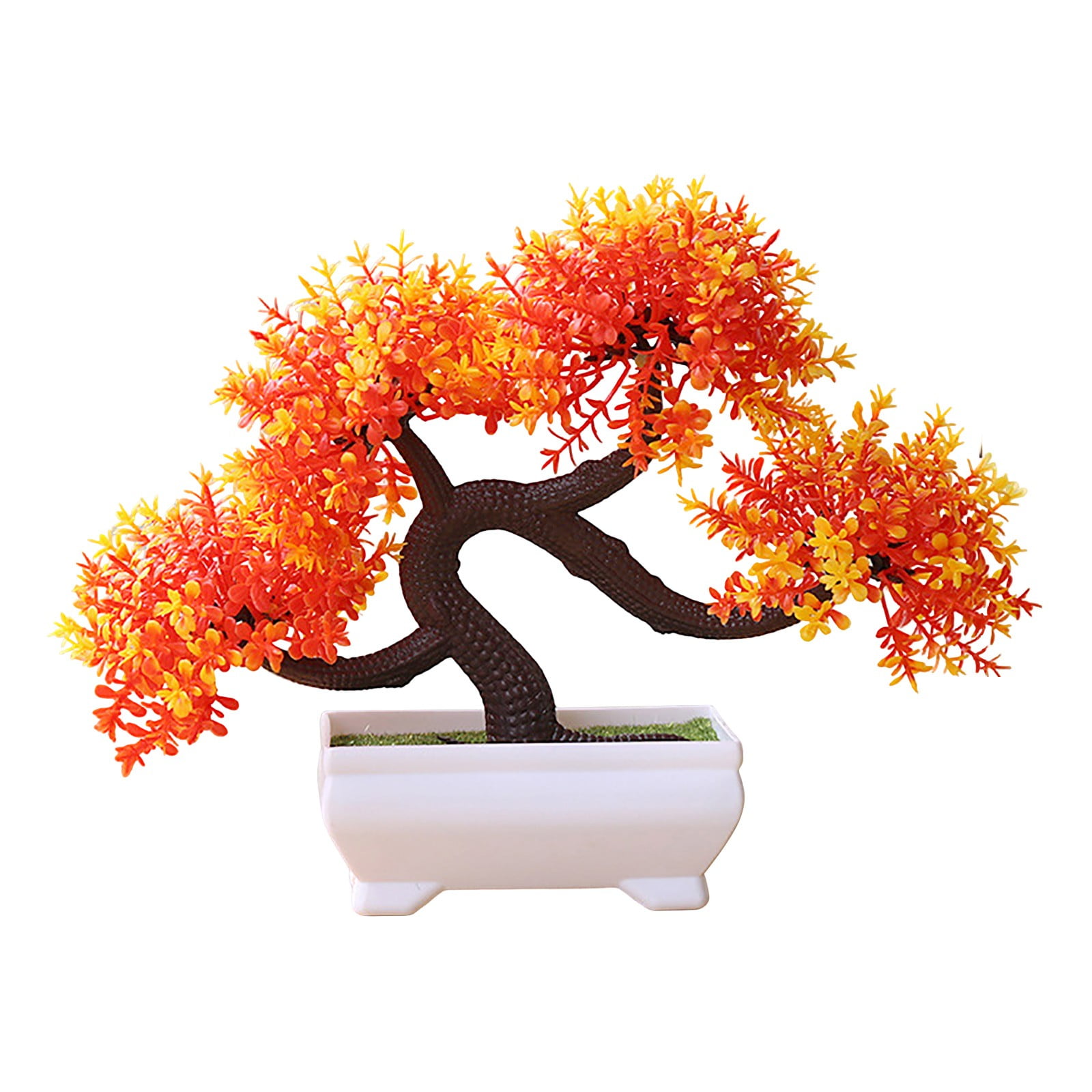 Artificial Green Potted Plant Ornament, Dragon Beard Tree, Red ...