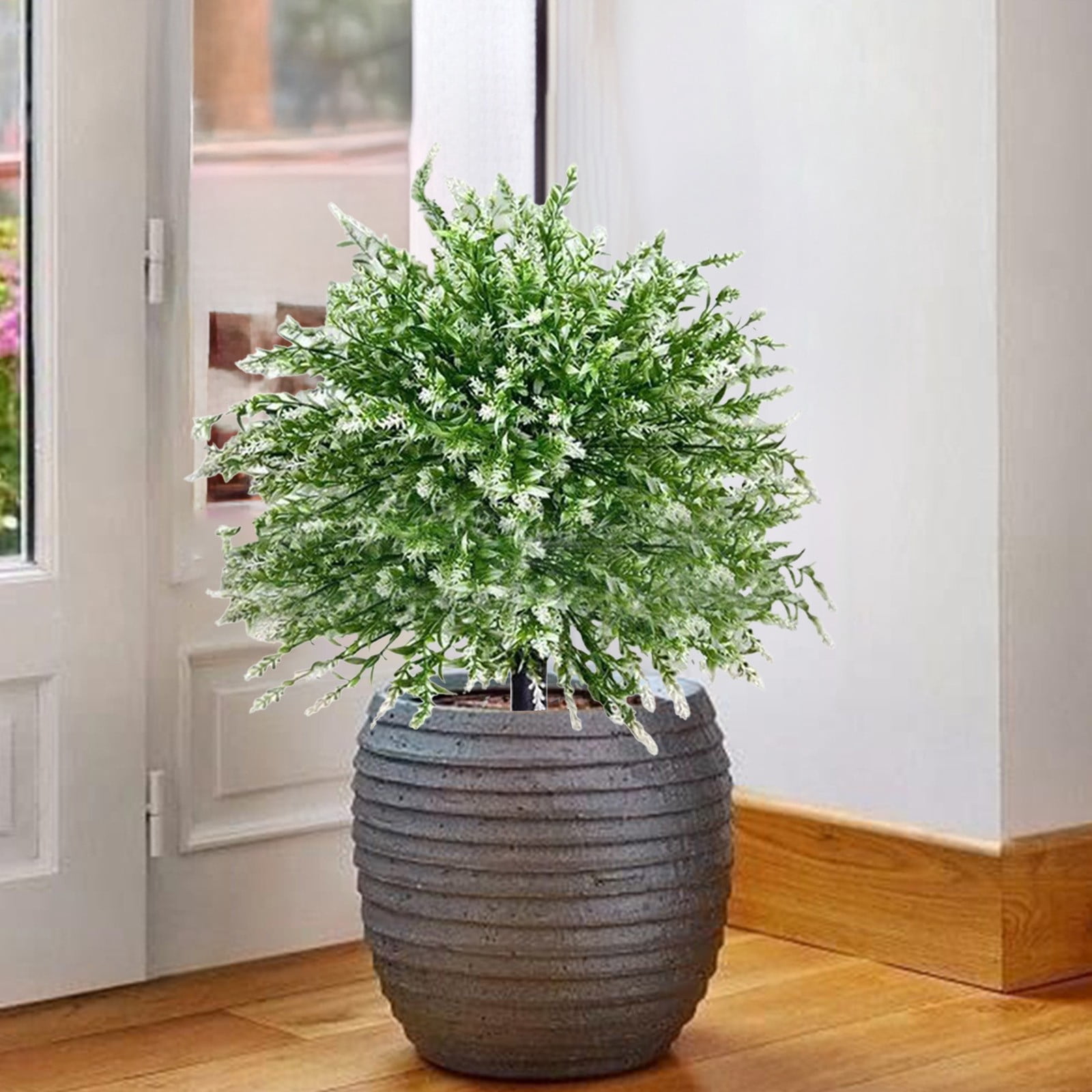 Artificial Green Shrub Plants with Ground Studs for Outdoor & Indoor ...