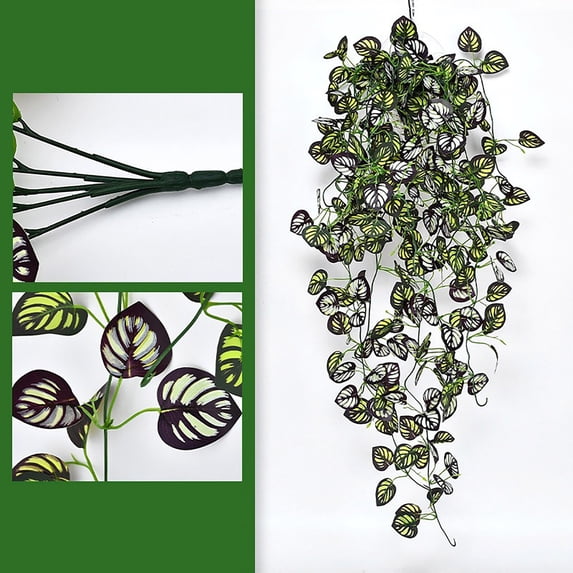 Artificial Green Wall Hanging - 100cm Plastic Indoor Hanging Plant ...