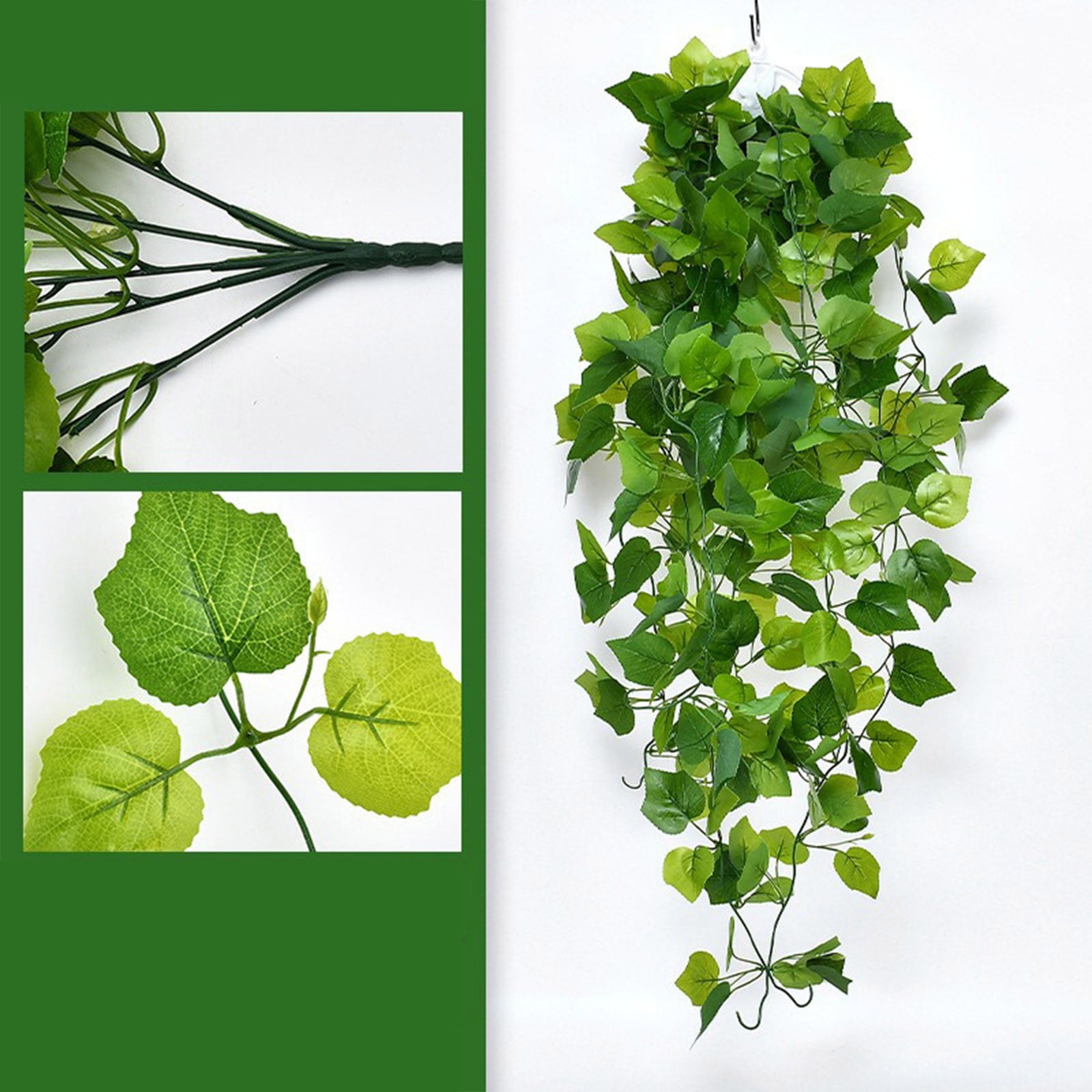 Artificial Green Wall Hanging, Fake Ivy Vine Leaves for Home Decor ...