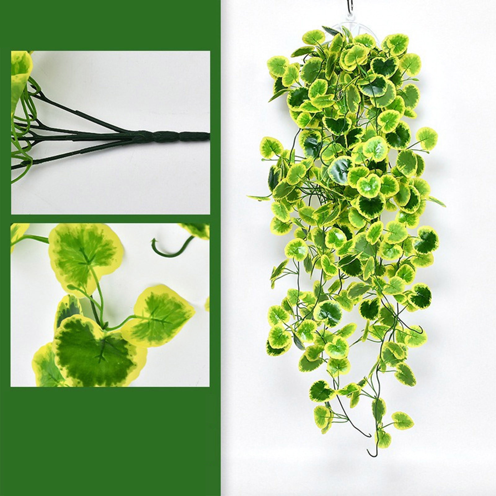 Artificial Green Wall Hanging, Plastic Flower Wall Art, Easy Install ...