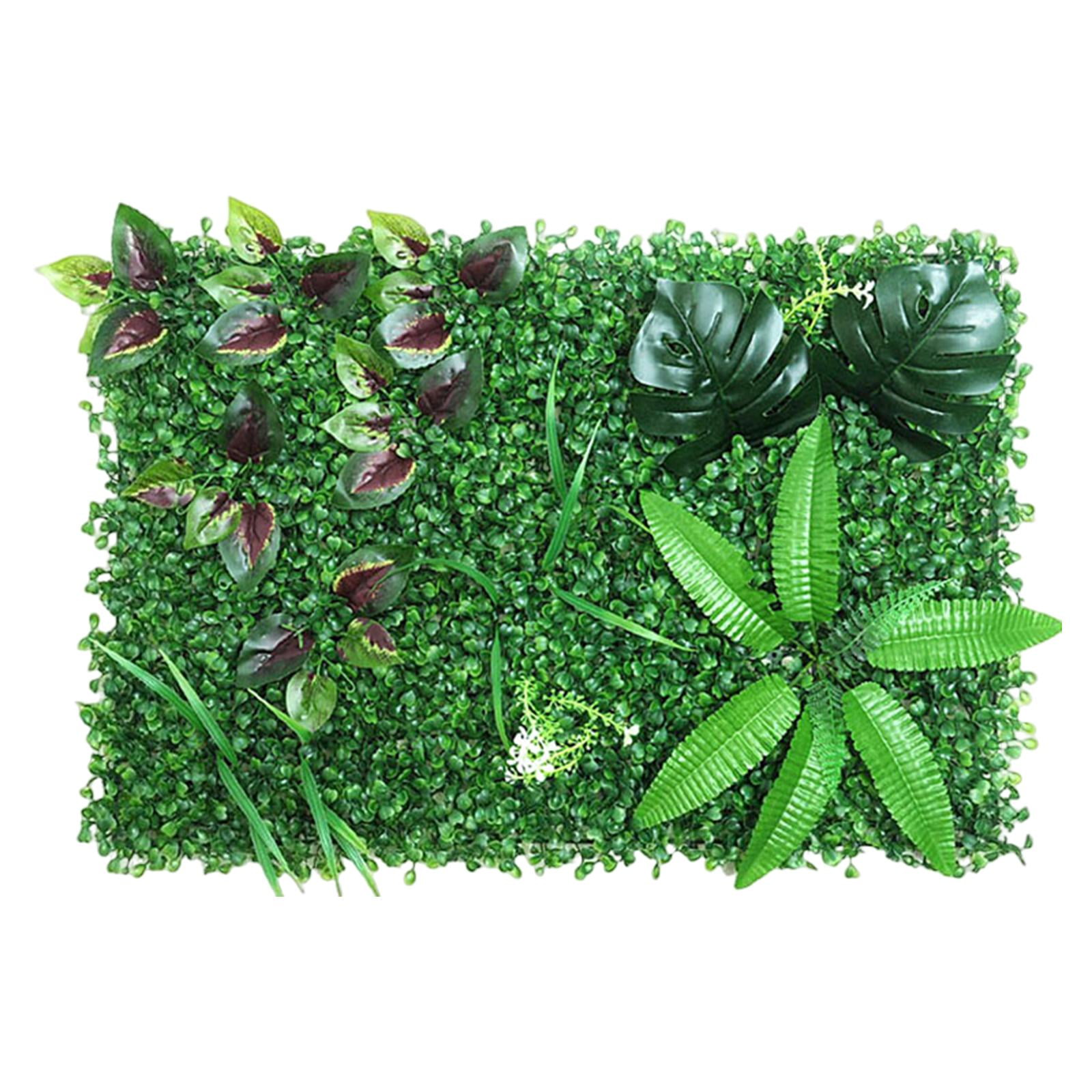 Artificial Green Wall Topiary Hedge Faux Grass Wall Greenery Mat for ...