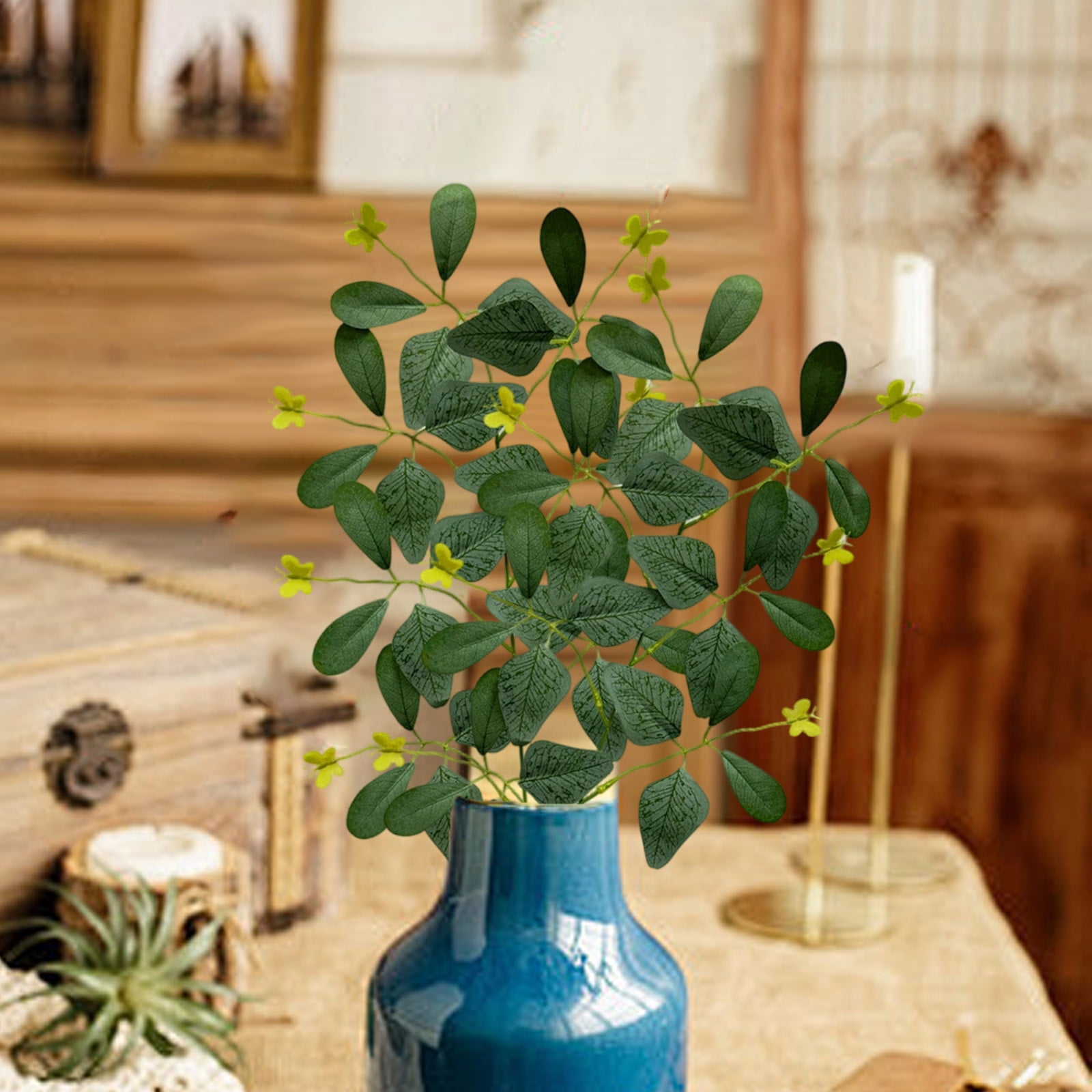 Artificial Greenery, Faux Eucalyptus, Butterfly Leaf Plant for Home ...