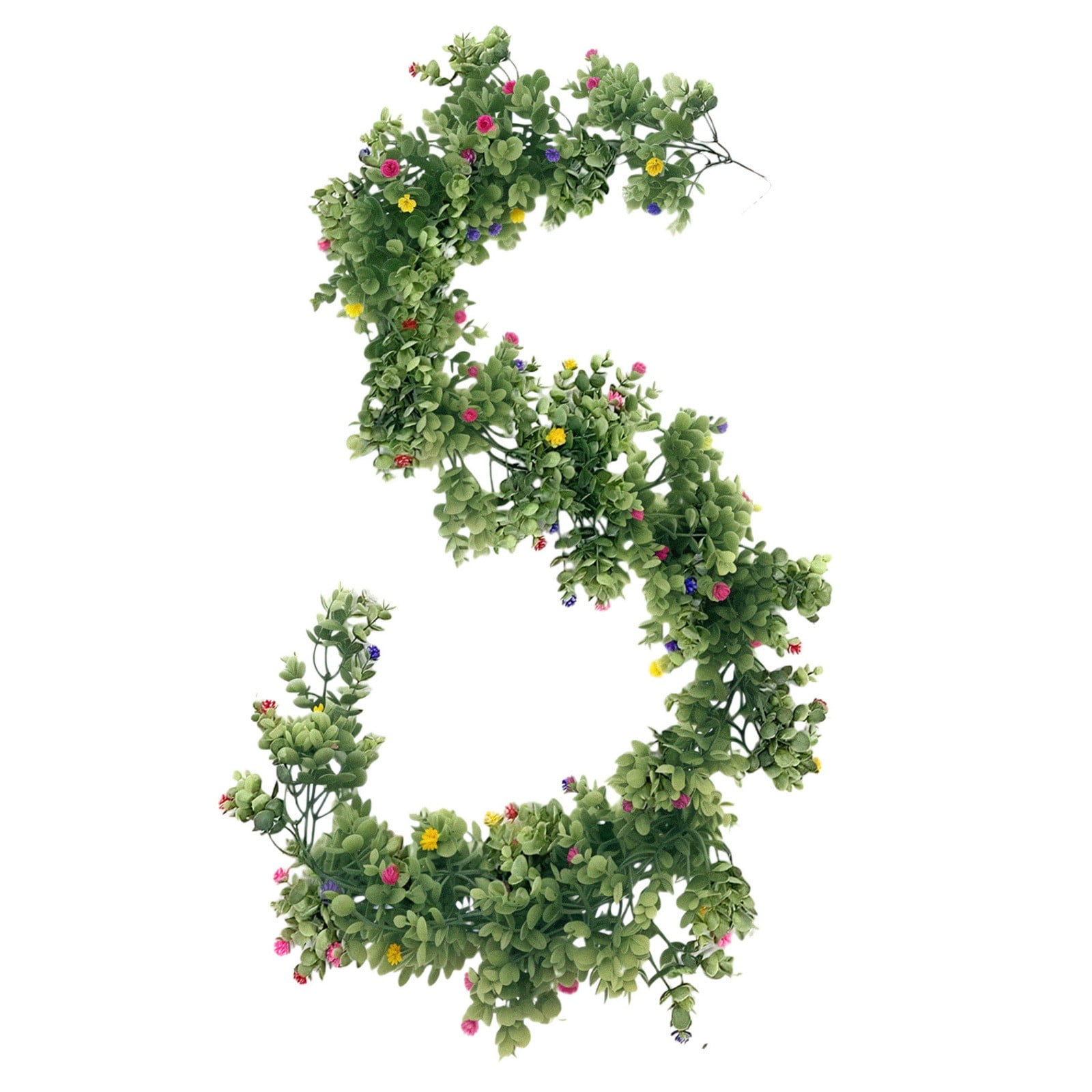 Artificial Greenery Garland with Colorful Flowers for Home Decor ...