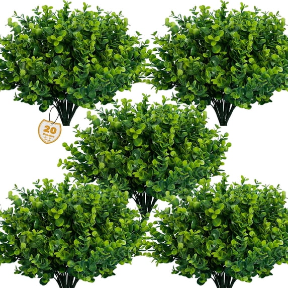 Artificial Greenery Plants Outdoor UV Resistant Fake Plants Boxwood ...