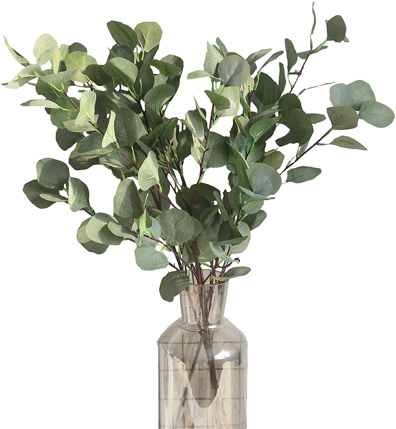 Artificial Greenery Plants Silver Dollar Eucalyptus Silk Leaf Branches ...