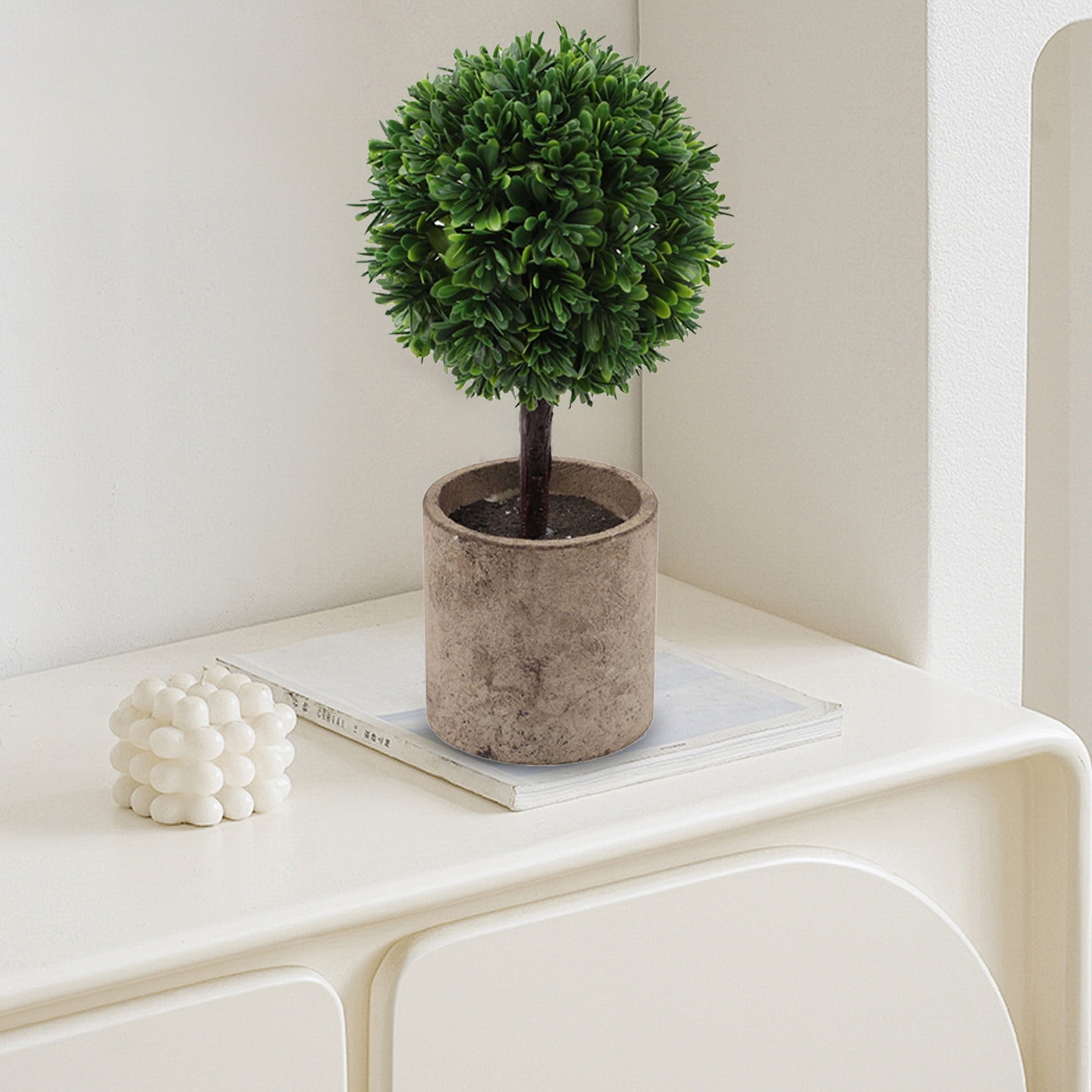 Artificial Greenery Potted Plant, Plastic Material 24x7.7cm Size, Ideal ...