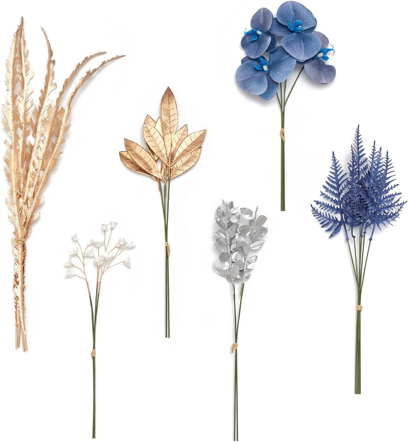 Artificial Greenery Stems Box Set, 23pcs with 6 Kinds of Faux Greenery ...