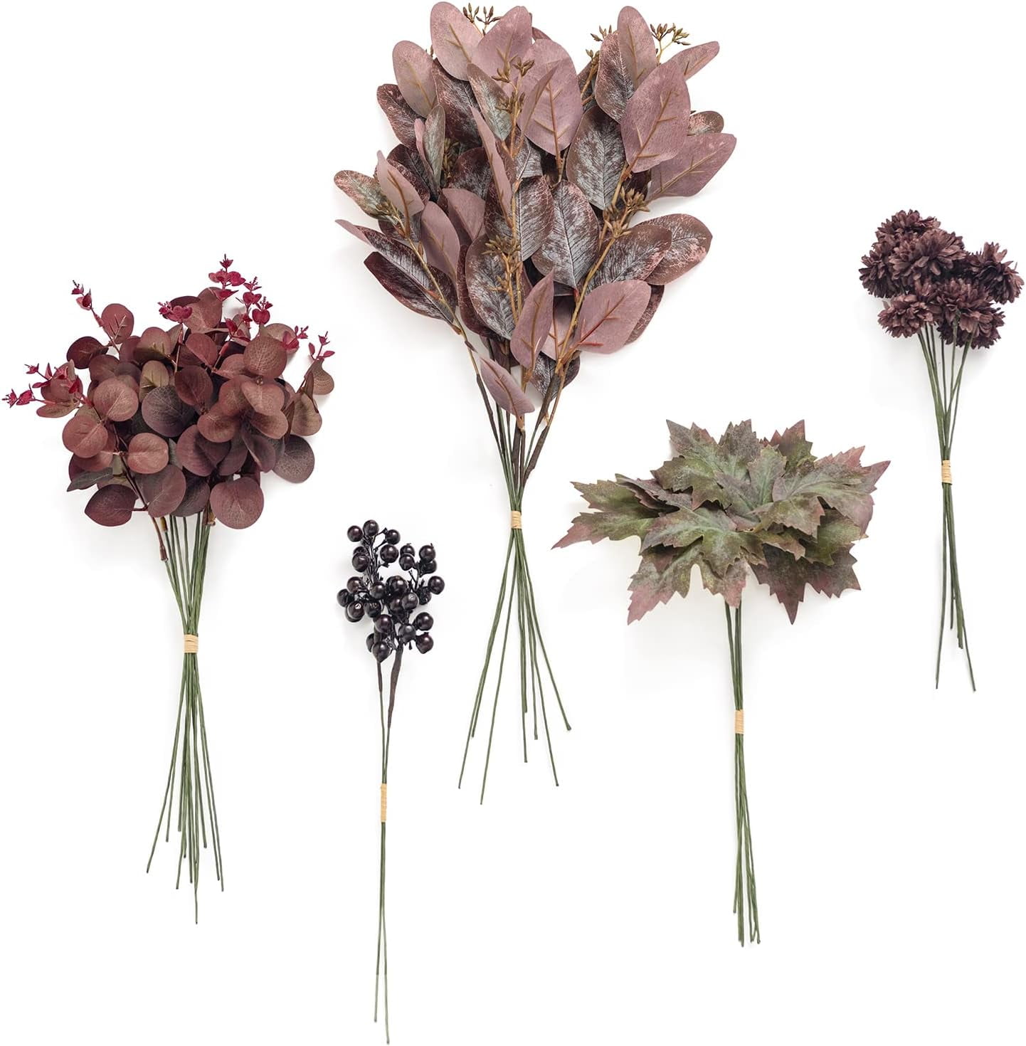 Artificial Greenery Stems Box Set, 36pcs with 6 Kinds of Faux Greenery ...