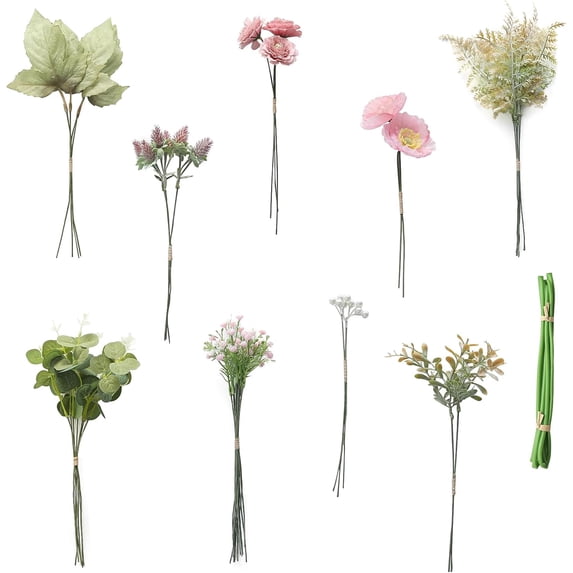 Artificial Greenery Stems Box Set, Faux Greenery Flowers Picks for DIY ...
