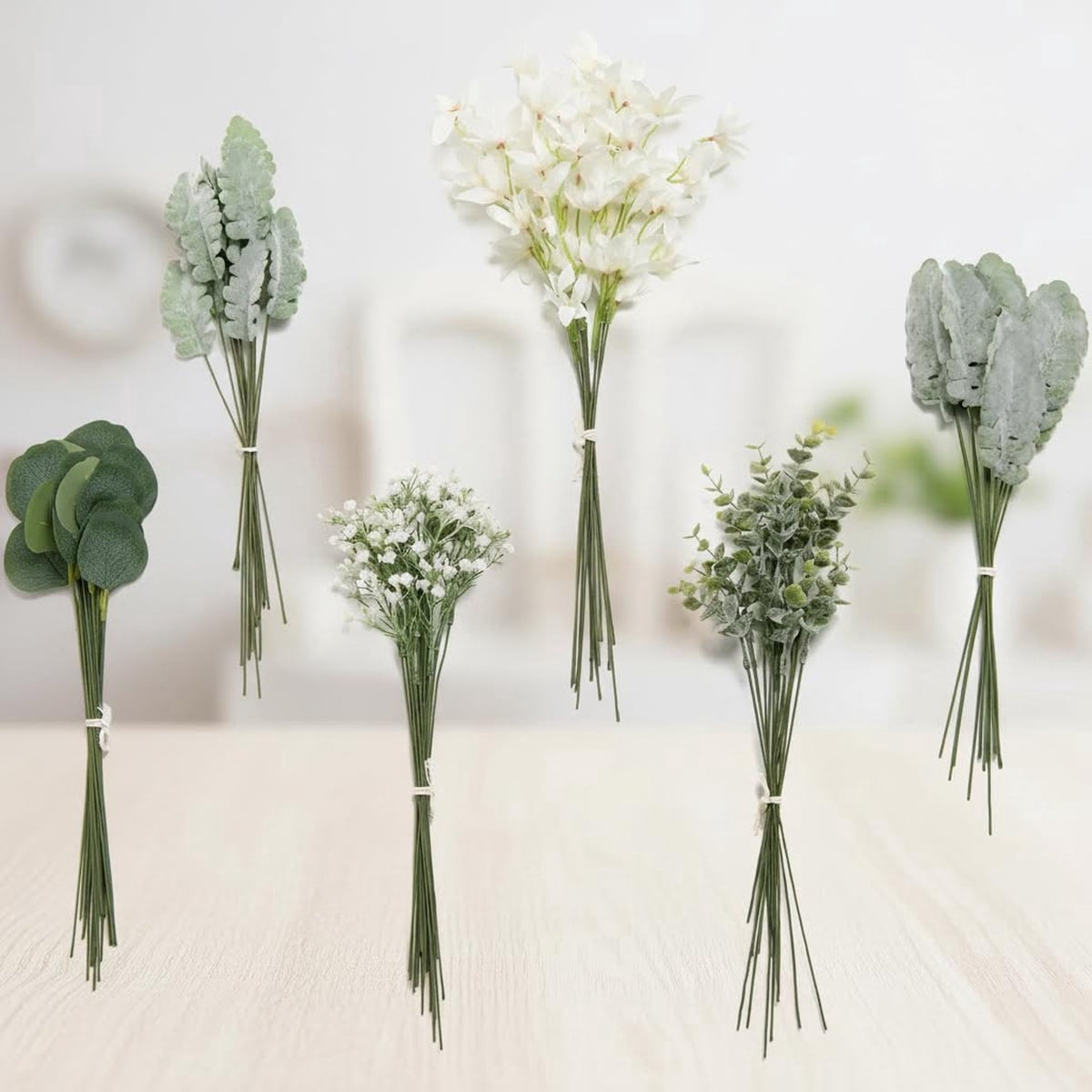 Artificial Greenery Stems Box Set, Faux Greenery Picks for DIY Bridal ...
