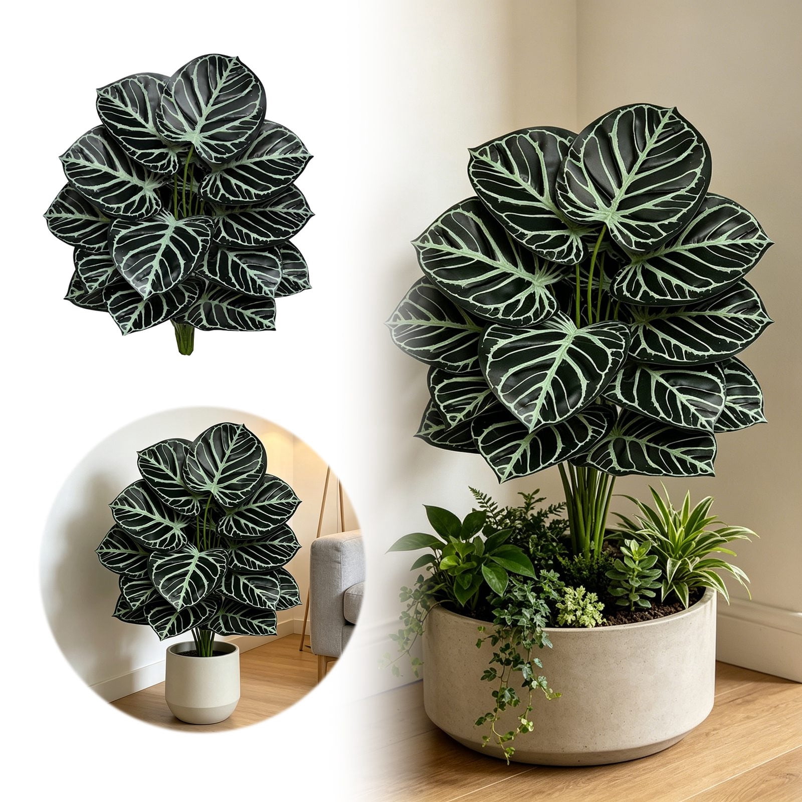 Artificial Greenery Vine, Black Velvet 18 Heads, No Watering Needed ...