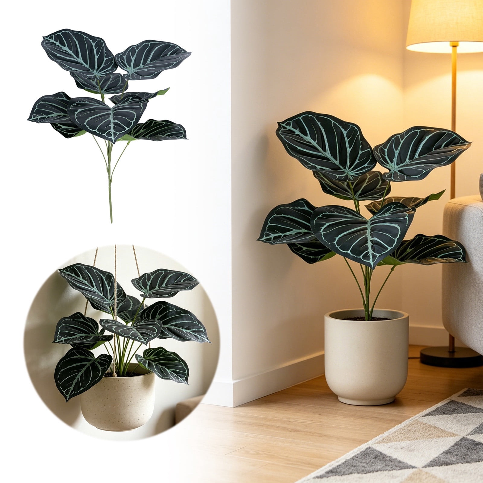 Artificial Greenery Vine, Black Velvet 8 Heads, No Watering Needed ...